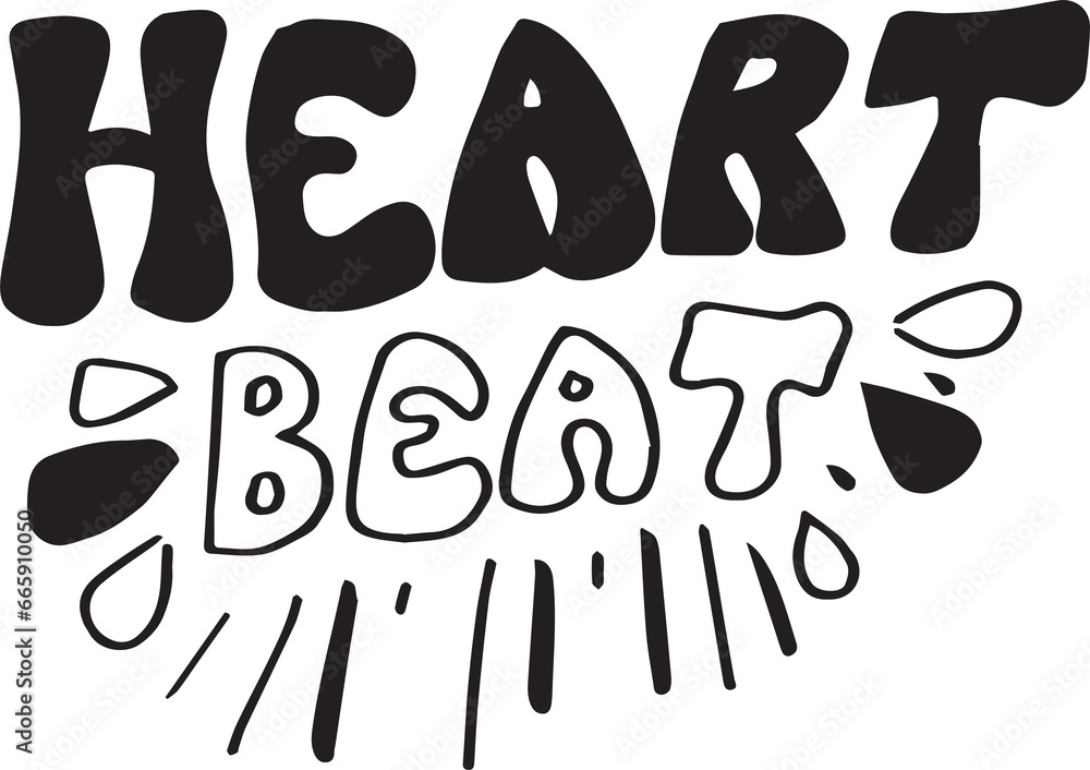 Digital png illustration of heart beat text on transparent background ...