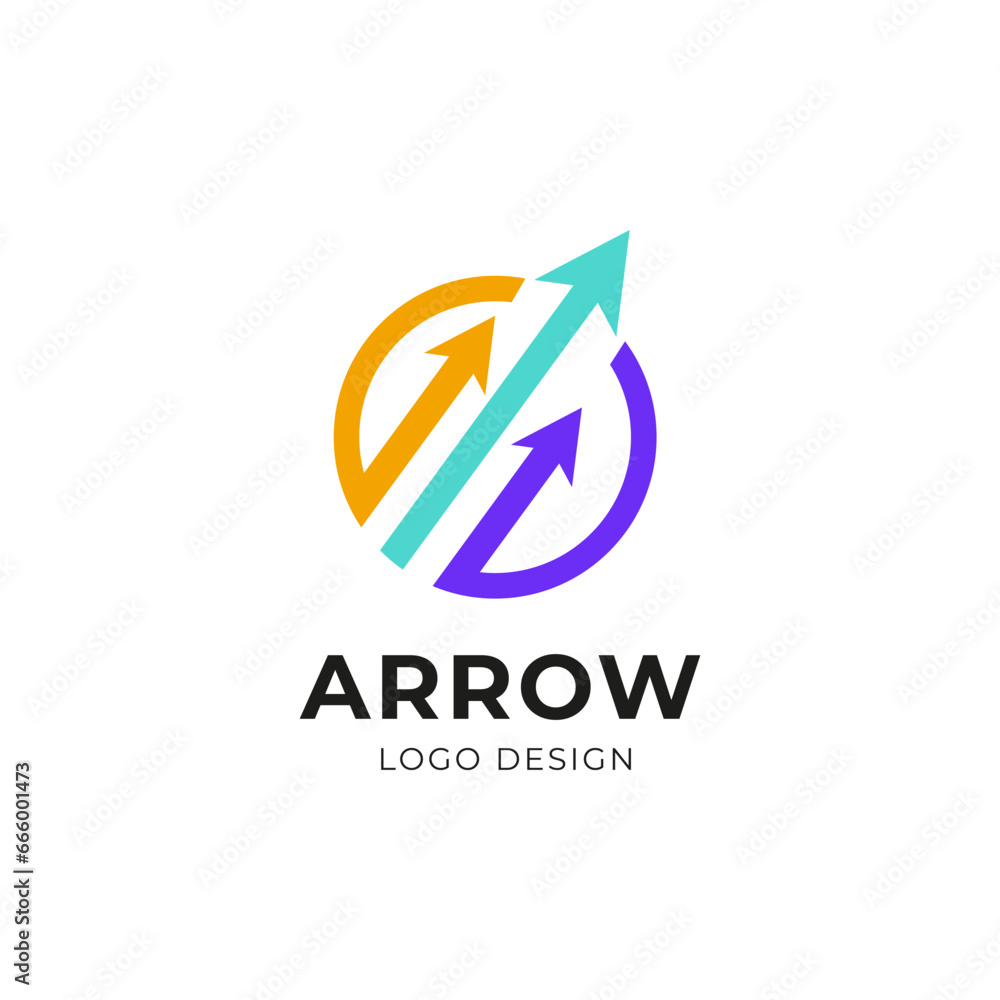 Growth arrow logo for business company illustration template design ...