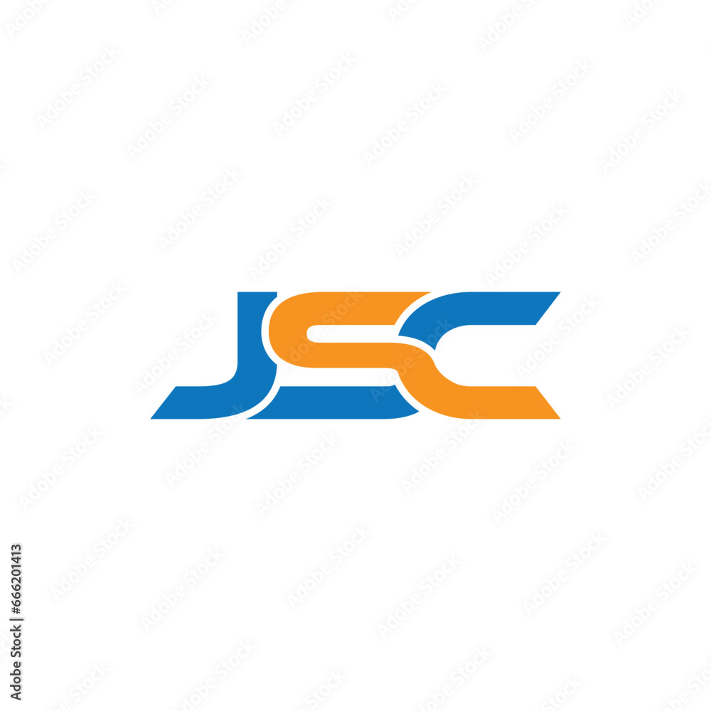 Vector letter JSC logo design concept Stock Vector | Adobe Stock