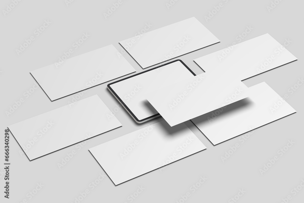 Blank slides presentation mockup Stock Illustration | Adobe Stock