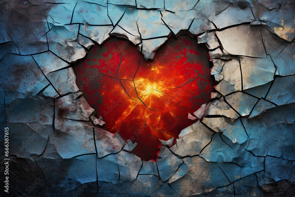 Abstract Broken Heart Wallpaper