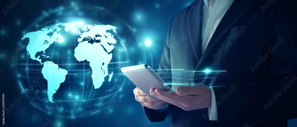 AI Innovation: Businessman Harnessing Machine Learning" for the image Stock Illustration | Adobe ...