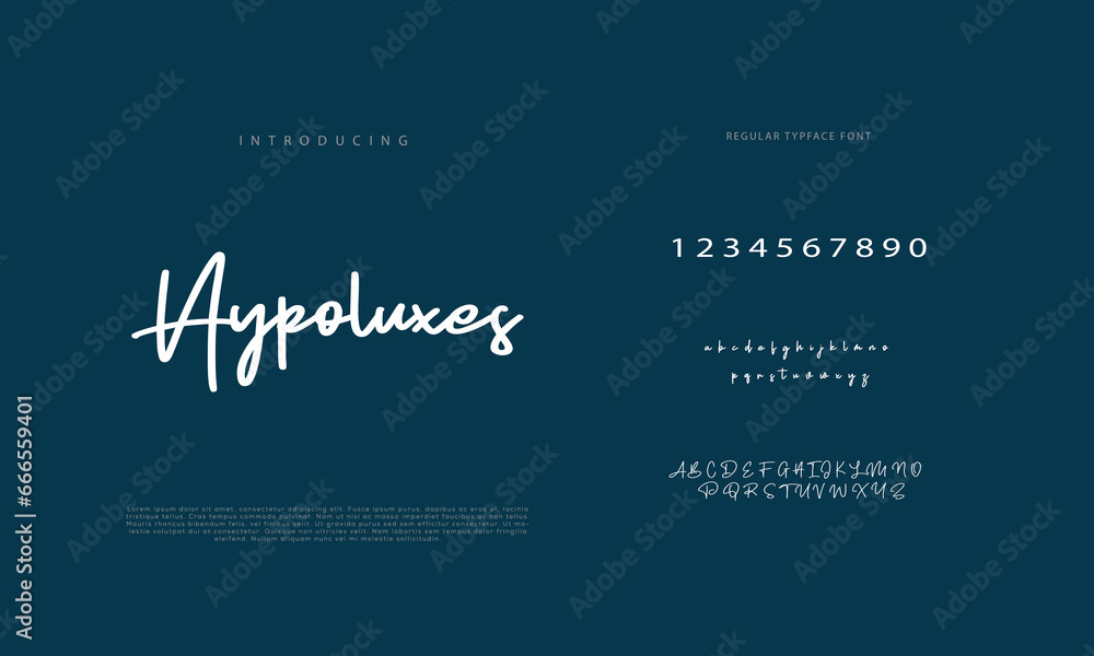 Handwritten Script font. Hand drawn brush style modern calligraphy ...