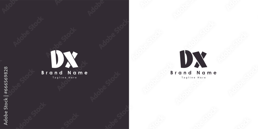 DX Letters vector logo design Stock Vector | Adobe Stock