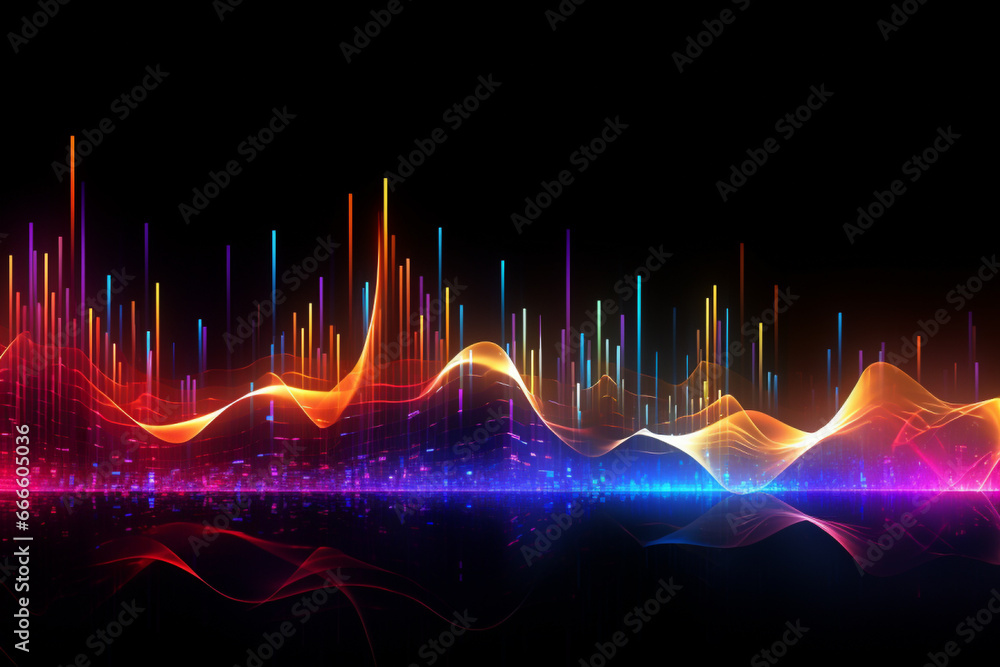 Wave equalizer effect background Stock Illustration | Adobe Stock