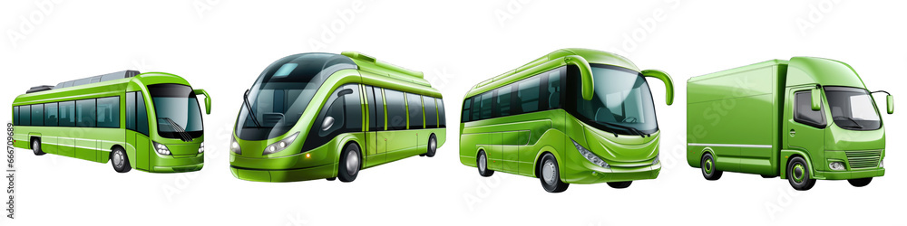 Green Transportation clipart collection, vector, icons isolated on ...