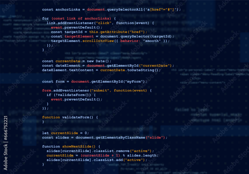 Programming Computer Code Abstract Visualization Of Coding Digital Background Constructed With
