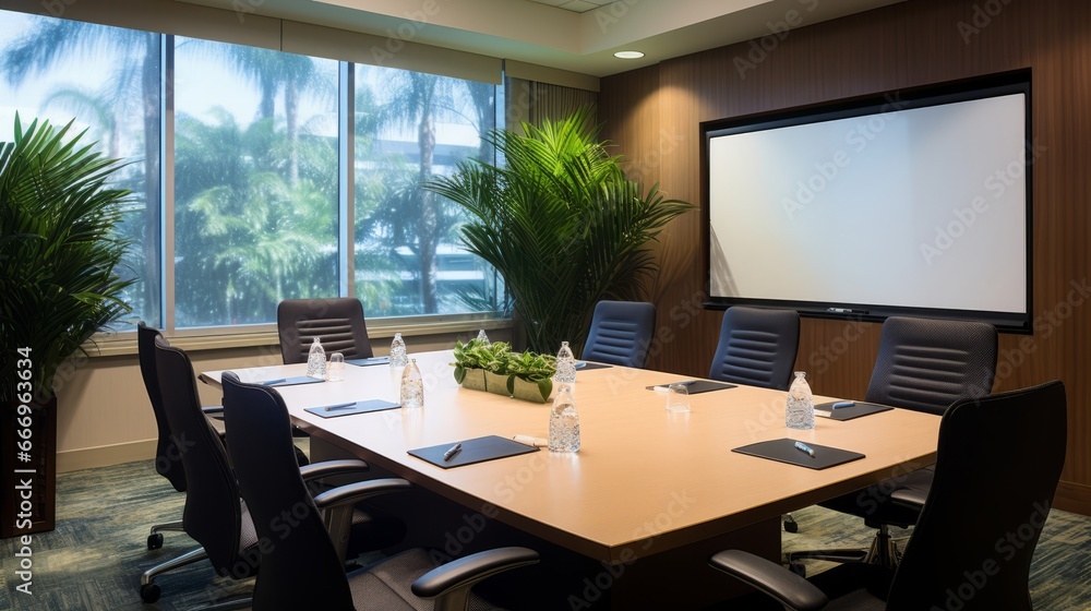 Meeting room setup for corporate discussions Stock Photo | Adobe Stock