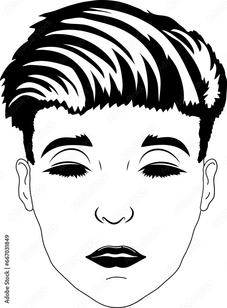 Women with Messy Bun Bandana Clipart mom life Woman's face Middle ...