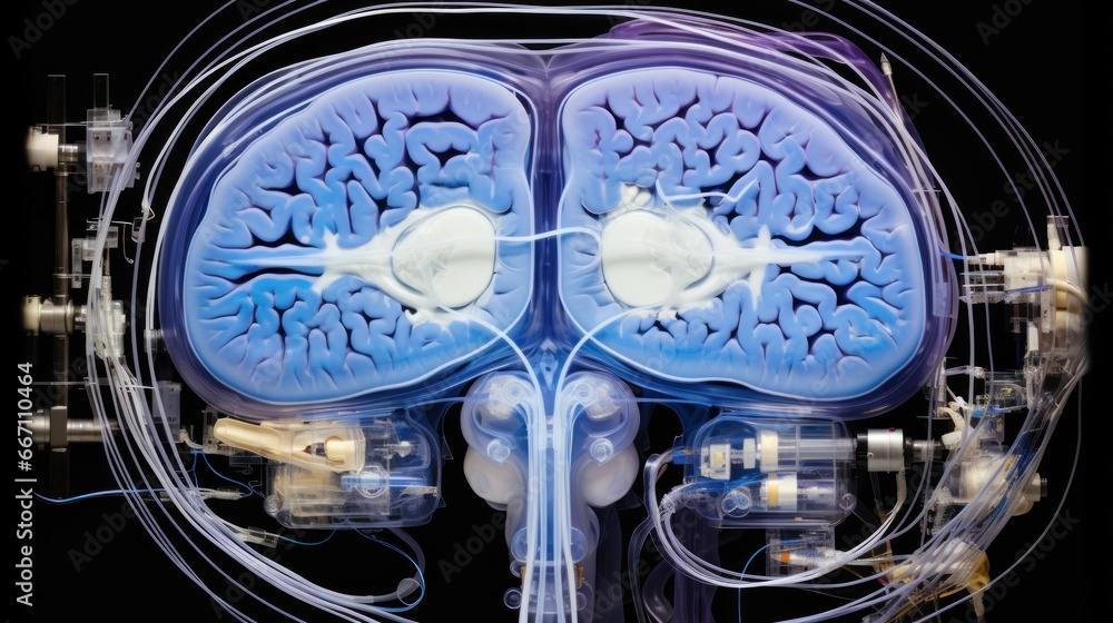 Magnetic Resonance Imaging( MRI) : An MRI image of the brain, showing a ...