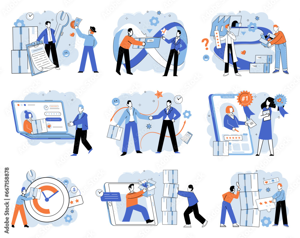 Quality control. Vector illustration. Risk assessment is integral part ...