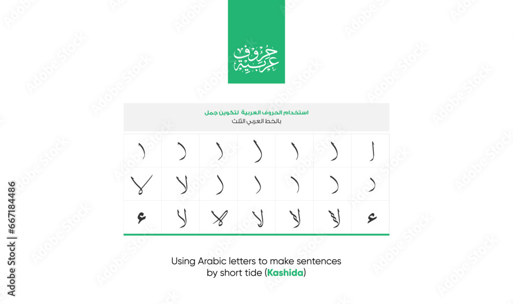 Arabic Alphabet letters to make sentences in Thuluth font for Ramadan ...
