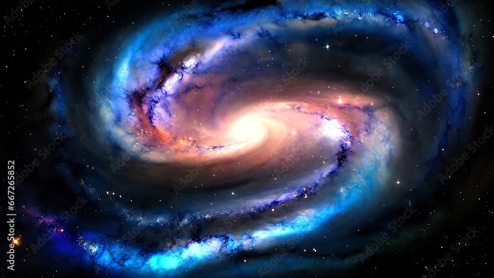 Barred spiral galaxy, concept art. Cosmic art. Galactic art. 4K - 8K ...