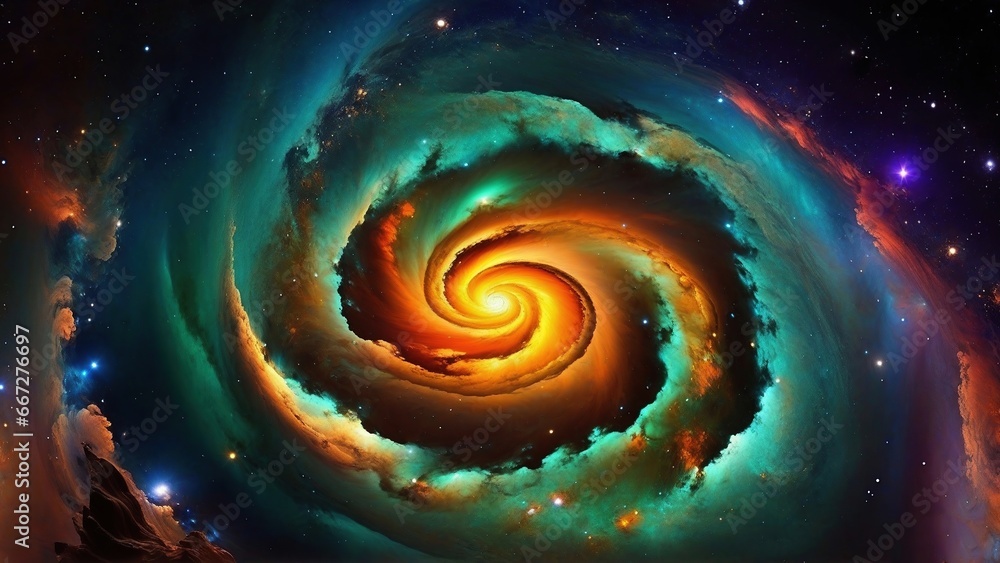 Ilustración de Stock Galaxy. Concept art. Cosmic art. Galactic art. 4K ...