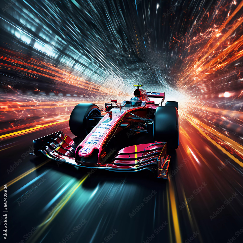 F1 racing car in motion, generative ai Stock Photo | Adobe Stock