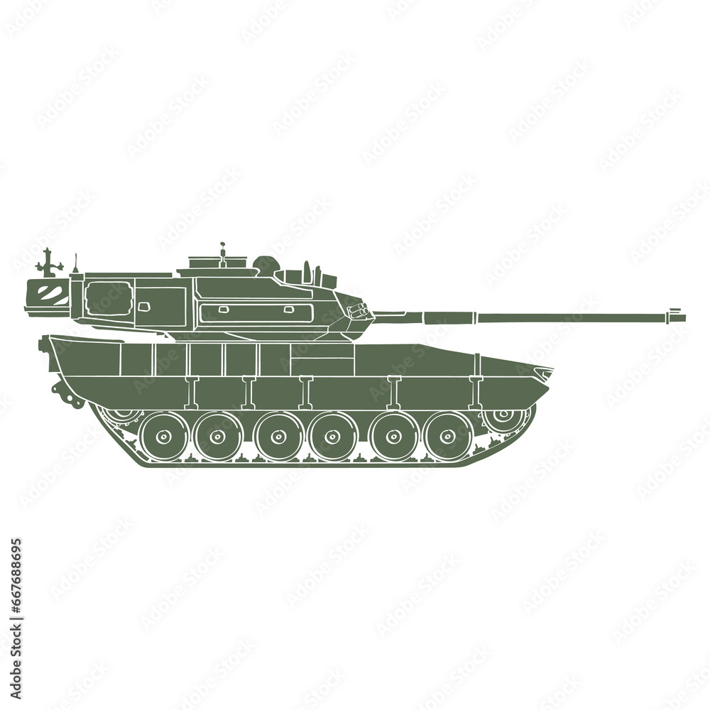 Main battle tank cartoon doodle. Armored fighting vehicle. Special ...