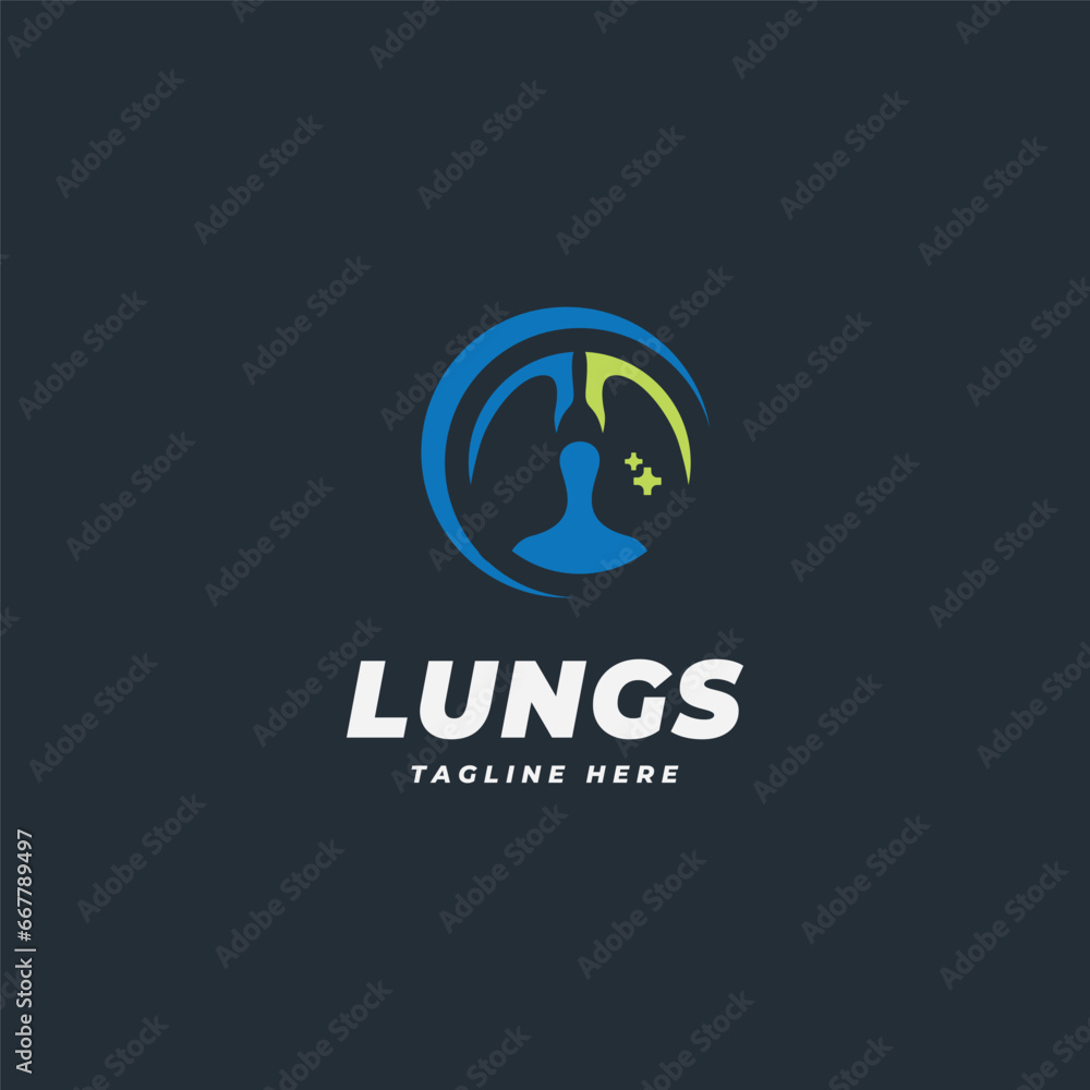 Simple Lungs logo template vector, Health Lungs Template, Logo symbol ...