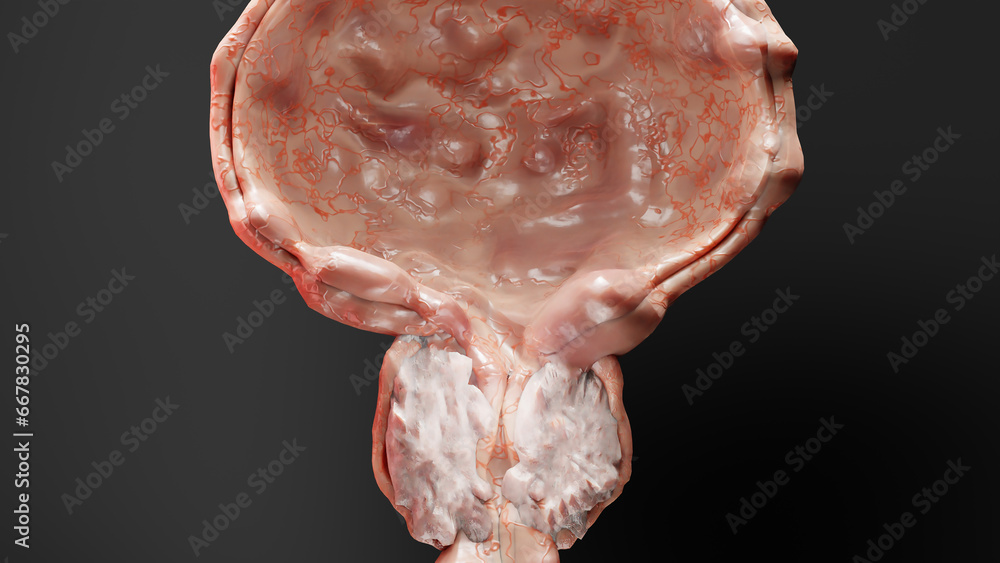 Ilustración de Stock Benign prostatic, Enlargement and inflammation of ...
