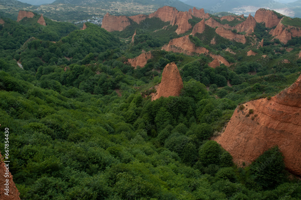 Las Médulas is a Spanish landscape environment formed by an ancient ...