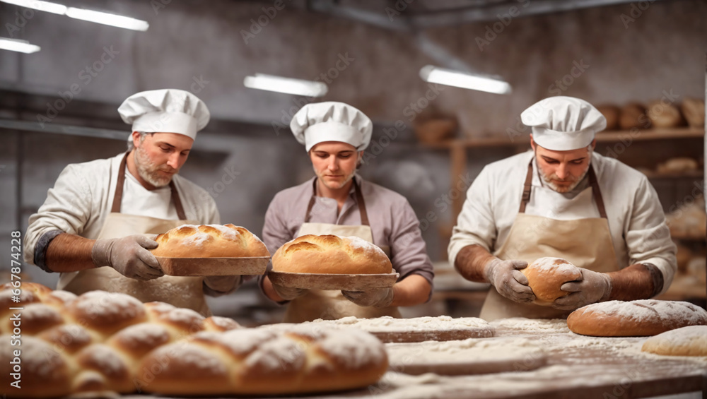 Bread production on an industrial scale is carried out by bakers ...