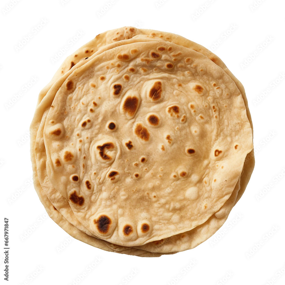 Chapati (or Roti), transparent background, isolated image, generative ...