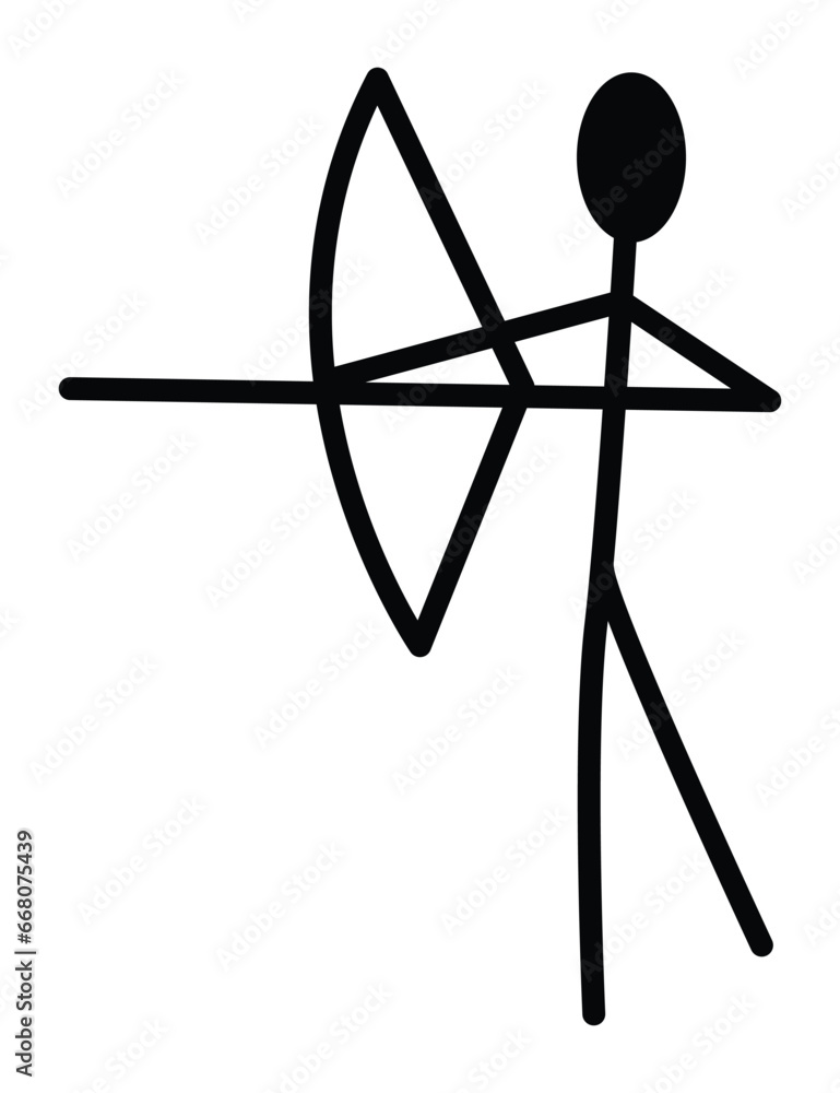 Prehistoric cave paintings. Old drawings of primitive people, stone age ...