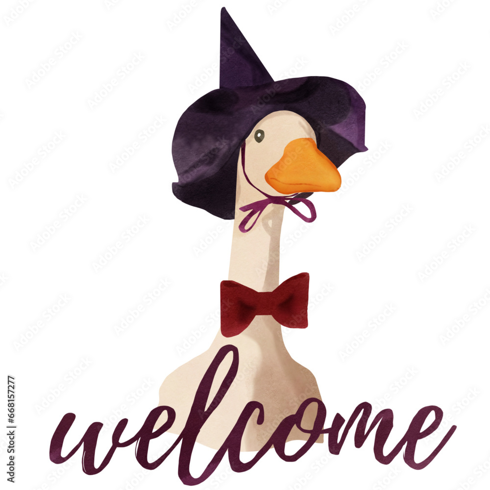 Welcome Duck Stock Illustration | Adobe Stock