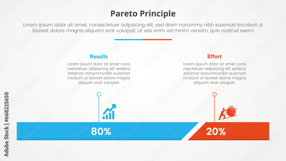 pareto principle analysis 80 20 rule template infographic concept for ...