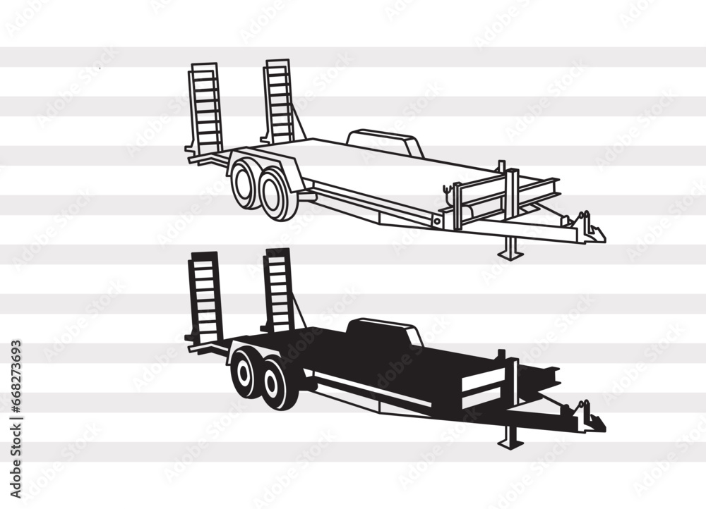 Big Tex Trailers SVG, Flatbed Semi Truck Svg, Flatbed Gooseneck Trailer ...