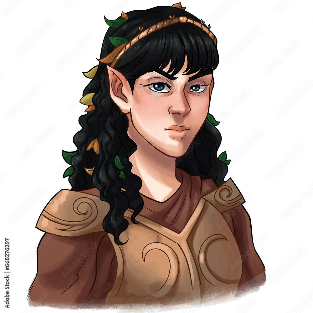 PNG transparent background fantasy character illustration. Female human ...