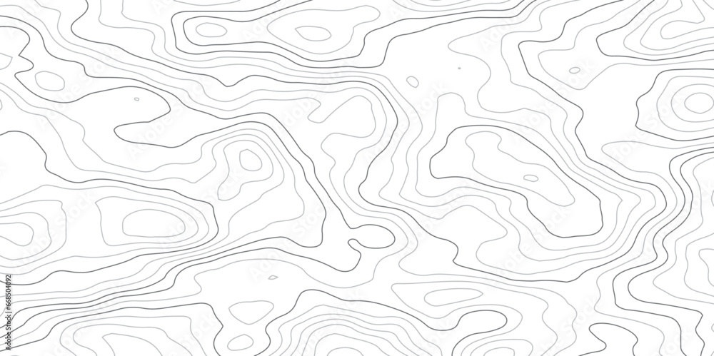 Abstract topographic contours map background. Topography white wave ...