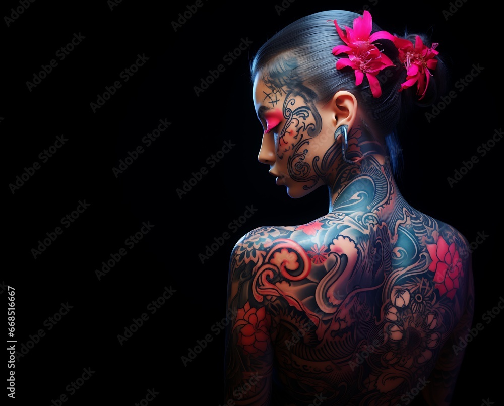 Tattooed back, thighs, arms - a look over the shoulder,, the art of ...