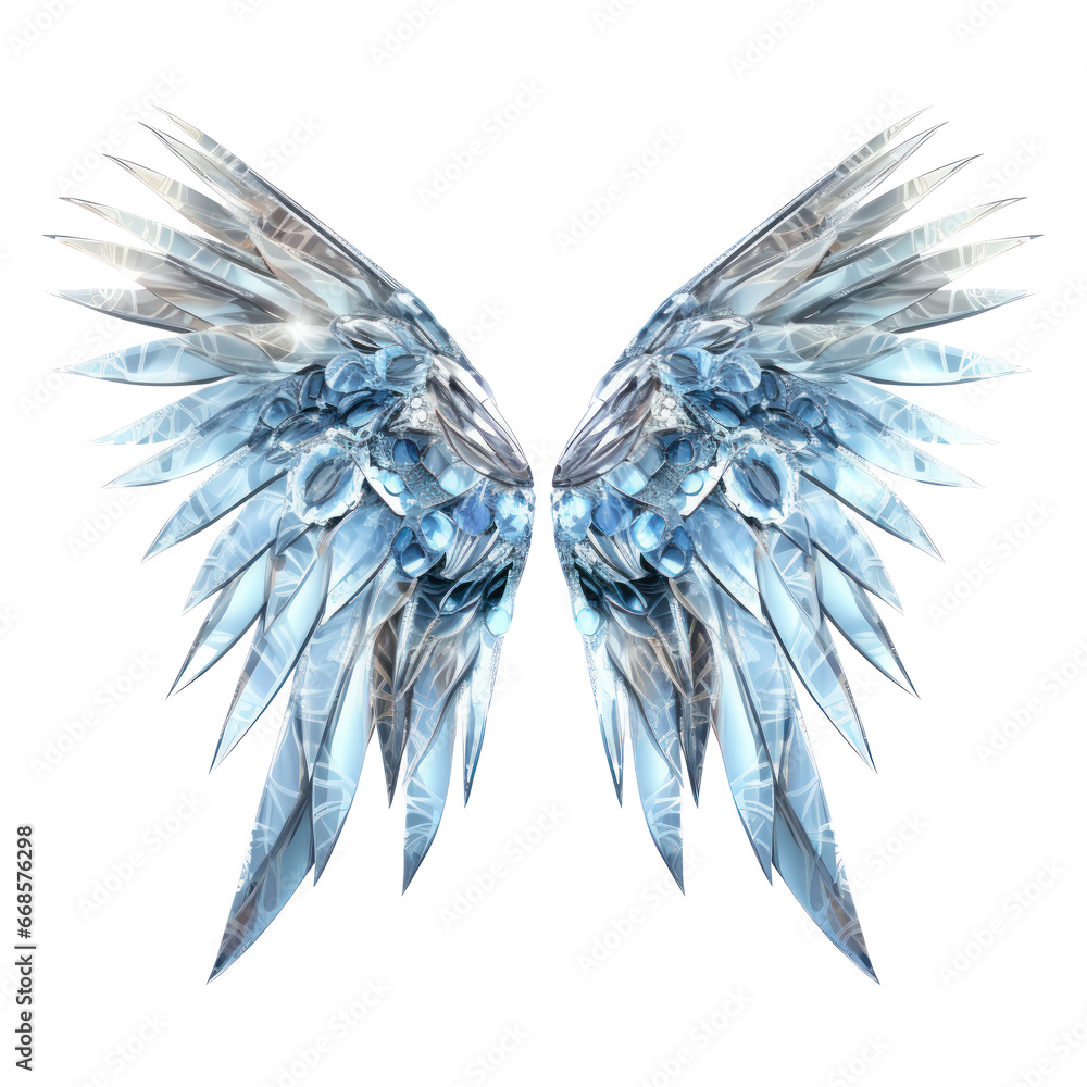 Fantasy angel wings isolated on transparent background,transparency ...