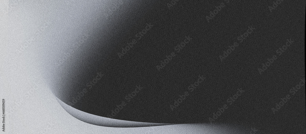 Black white grainy gradient background dark gray monochrome noise ...
