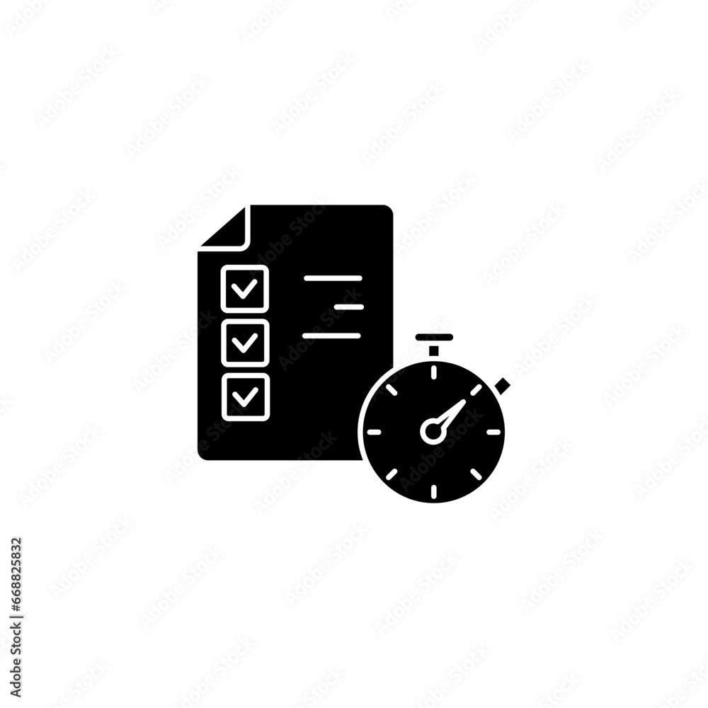 tracking your time concept line icon. Simple element illustration ...