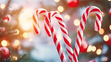 Candy Striped Christmas Tree Free Stock Photo - Public Domain Pictures