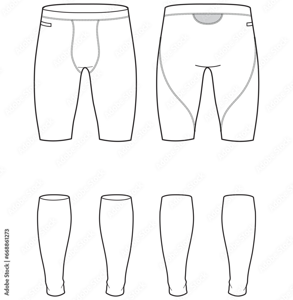 Men's cycling shorts with compression leggings inner tight shorts ...