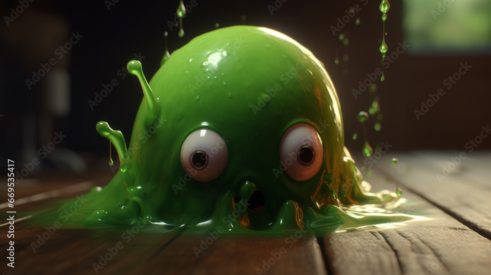 Yata kagami cute slime blob bug eyes yokai spi image AI generated art ...