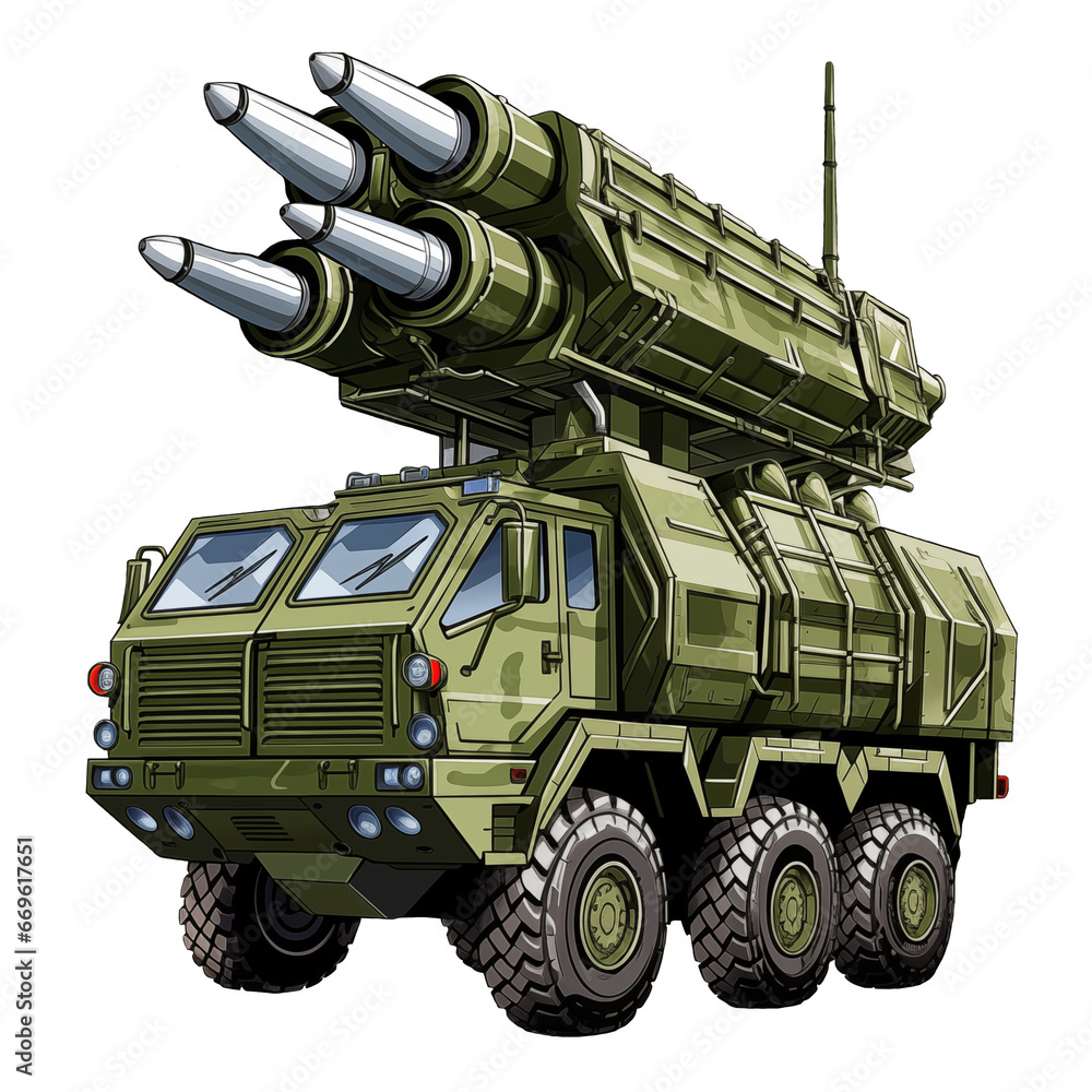 Self-propelled Anti - aircraft air defense system. Land military ...
