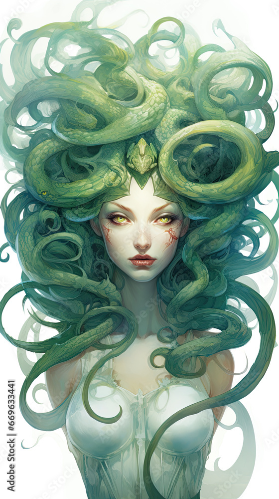 Medusa, a creature from Greek mythology and known for turning those who ...