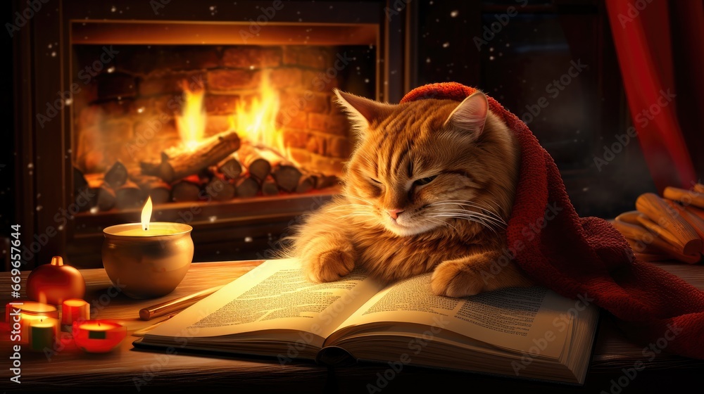 Step into a festive world fireside tales that where the cat sits will ...