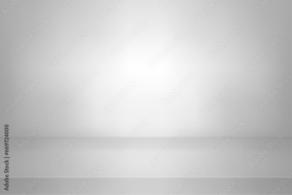 White color studio background. Abstract empty room with soft light for ...