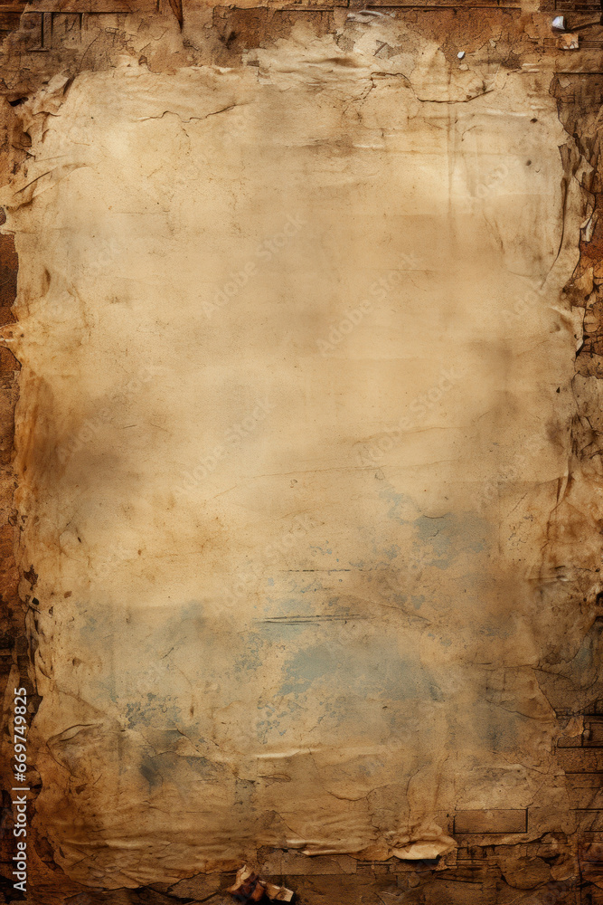 Old worn paper texture background, vintage page from rare book with ...