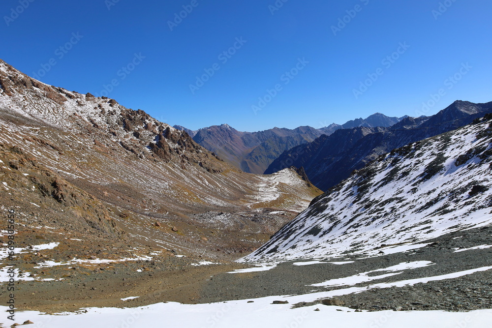 Ninth stage of Ak-Suu Traverse trek from Karakol Gorge to Jeti Oguz in ...