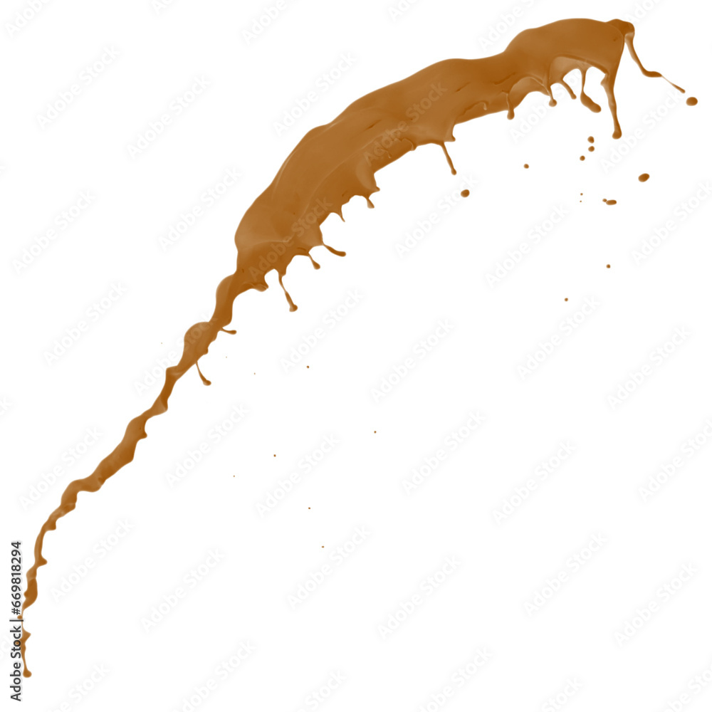 Coffee, chocolate, liquid stains isolated on a transparent background ...