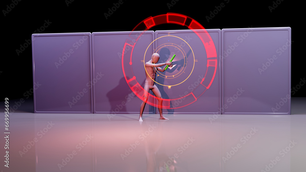 Weapons Detection System. AI electronic scanning system detectors for ...