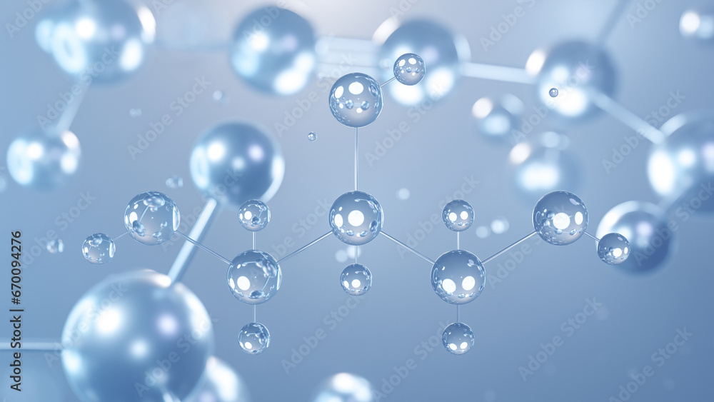 glycerol molecular structure 3d, flat model, glycerine, structural ...