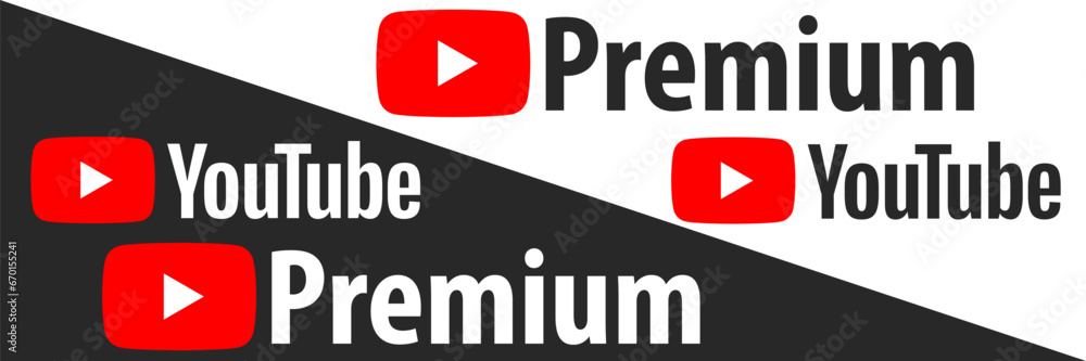 YouTube and YouTube Premium logo. YouTube is a video-sharing website ...