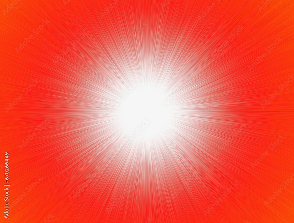 Orange and yellow radial abstract background. Starburst element ...