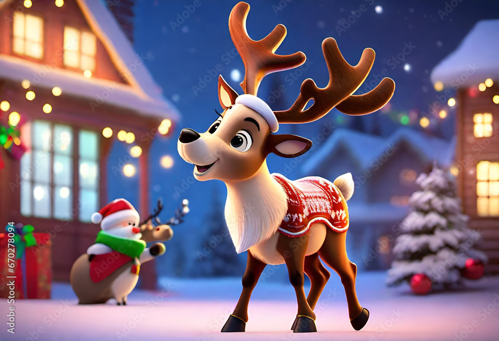 Rudolf before he gained his red nose on Christmas Day still happy for ...